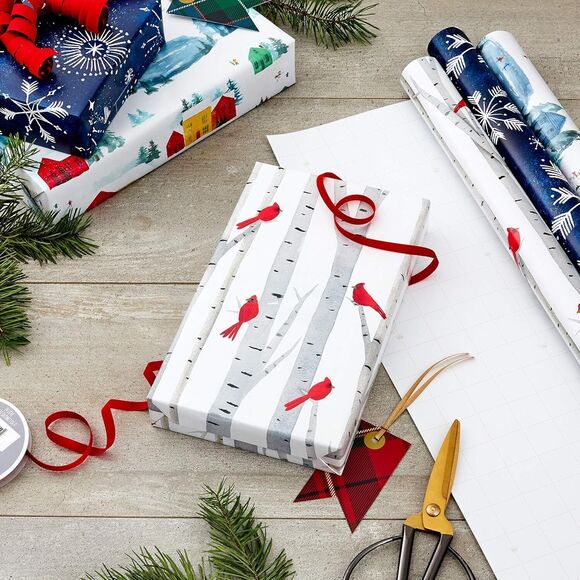 Hallmark | Holiday | Hallmark Christmas Wrapping Paper With Cut Lines ...